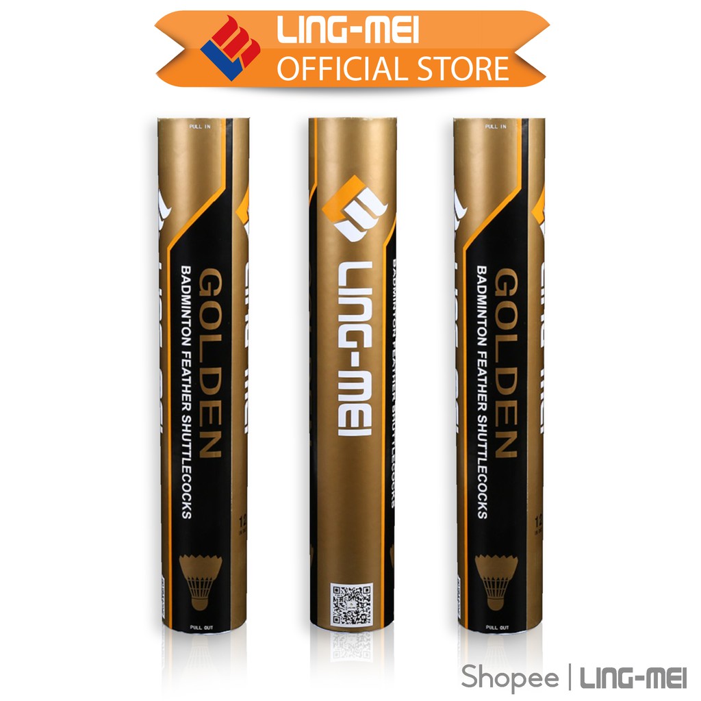 Ling-Mei Badminton Feather Shuttlecock - Golden (12 Pcs) | Shopee Malaysia
