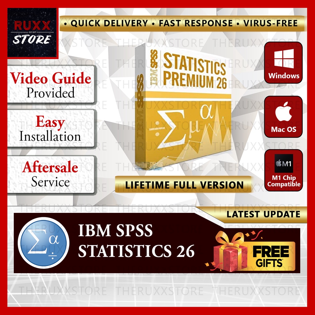 IBM SPSS Statistics 26 Full Version Digital Software with License ...