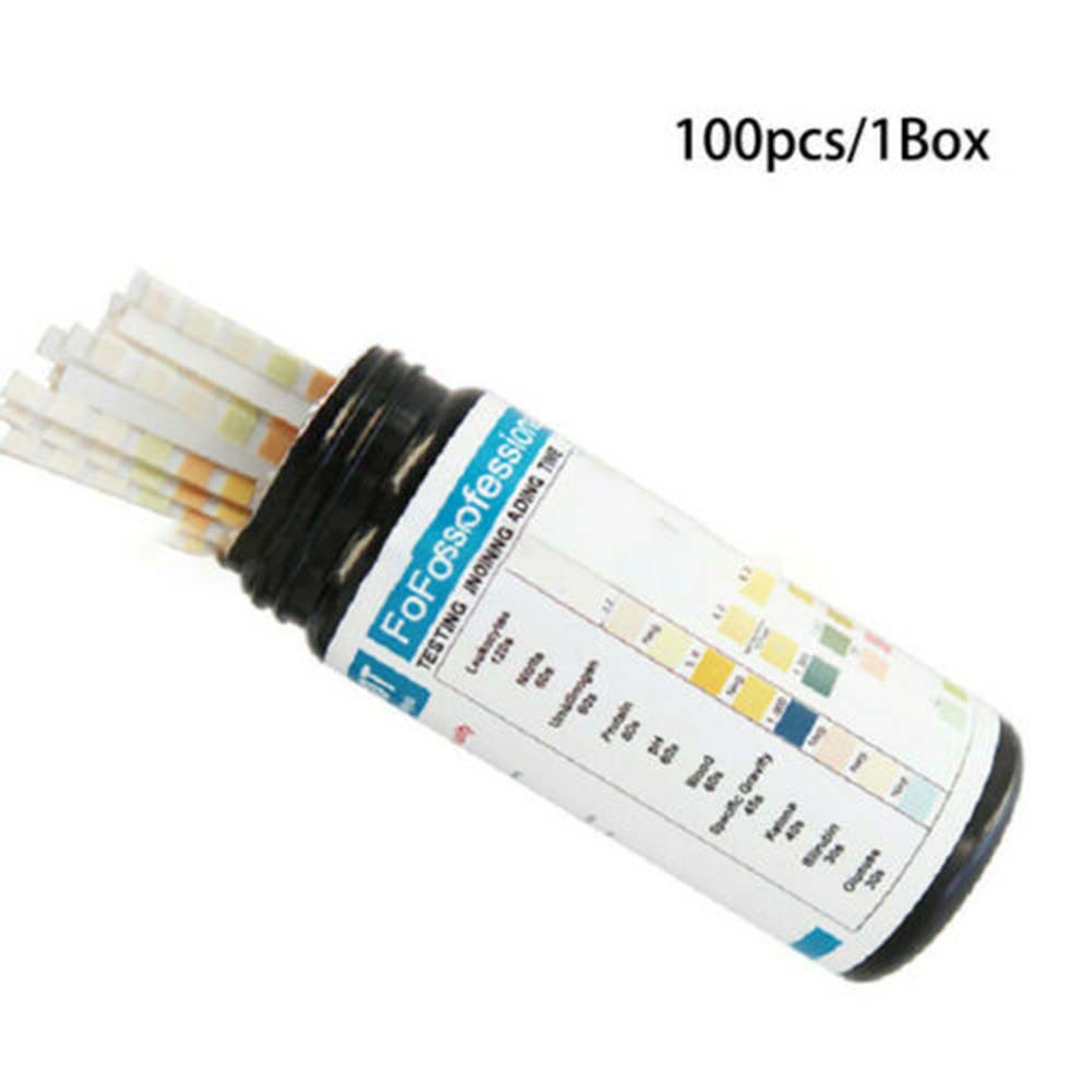 100PCS PH Test Strips URS-10T Reagent Urinalysis Strips 10 Parameters ...