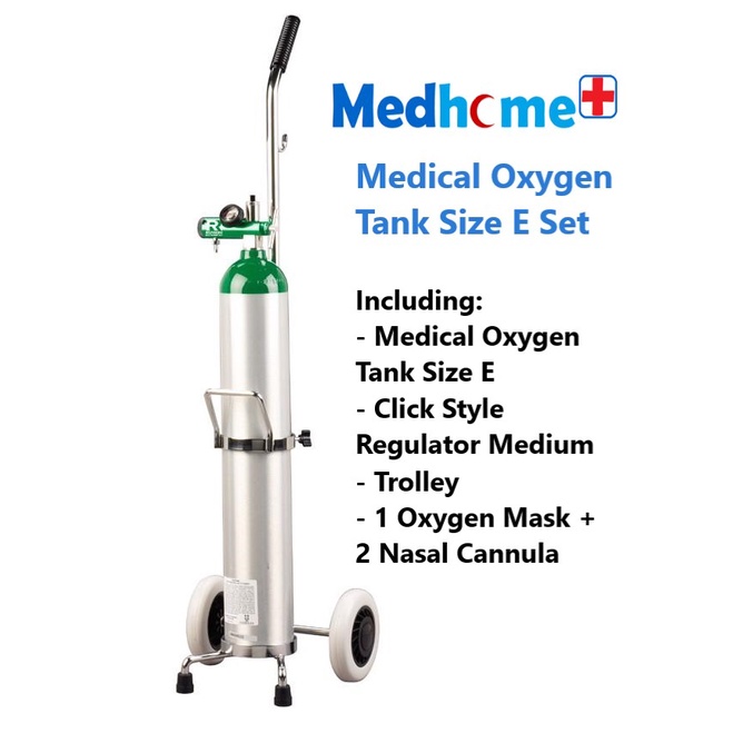 [Ready Stock] Medical Oxygen Tank/ Cylinder Aluminum Size E [680L]with ...