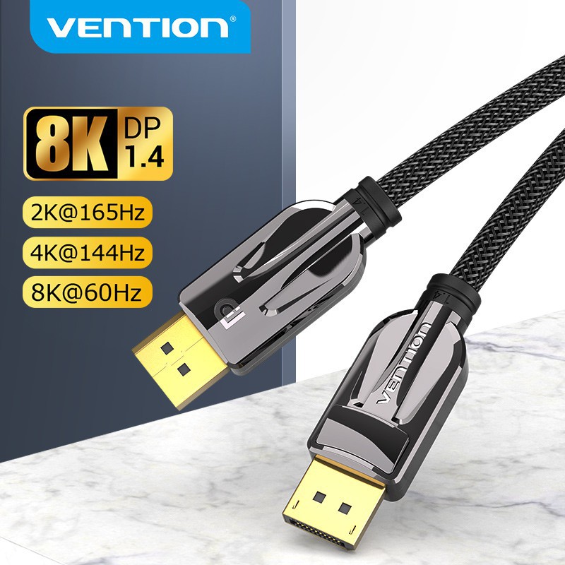 ☉vention displayport cable dp 1.4 cable 2k@165hz 4k@144hz 8k high speed displayport to ...