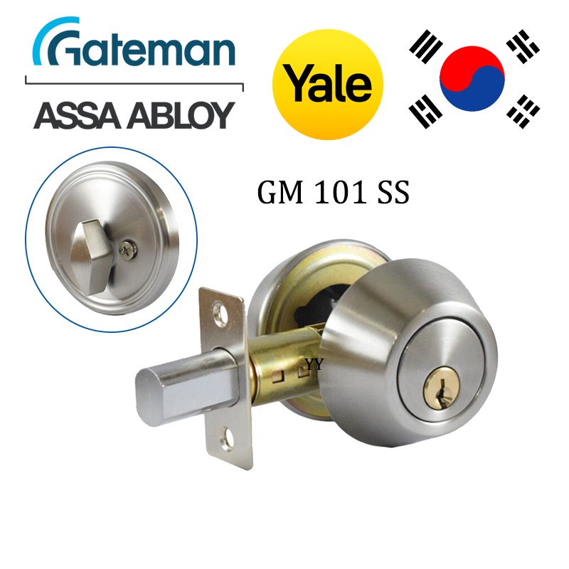 YY DiY GATEMAN By YALE GM101 SS Single Cylinder with Thumbturn Deadbolt ...
