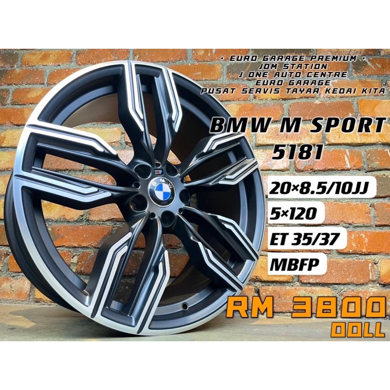 BMW M SPORT DESIGN 5181 WHEELS 20INC E36 E46 E90 F30 F10 M3 M4 X3 X4 ...