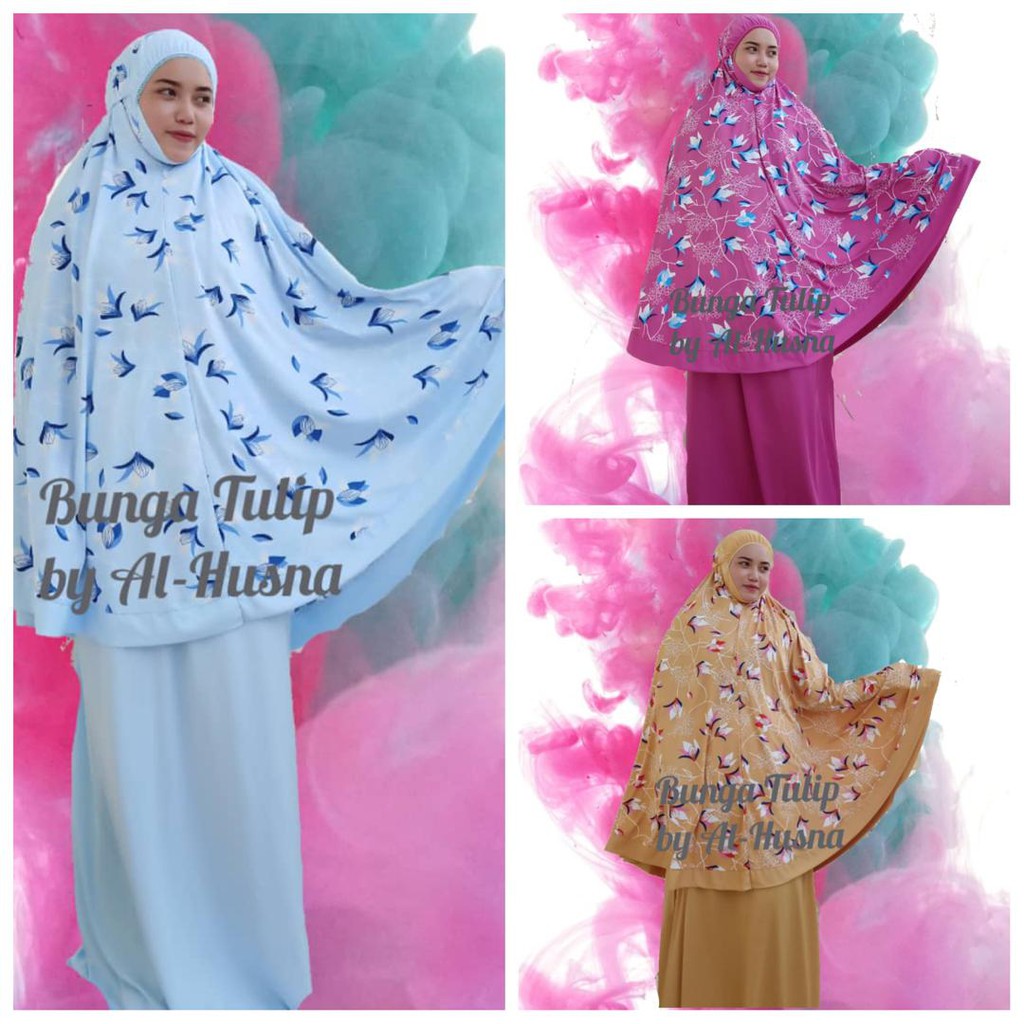 Telekung Solat Bunga Tulip High Quality | Shopee Malaysia