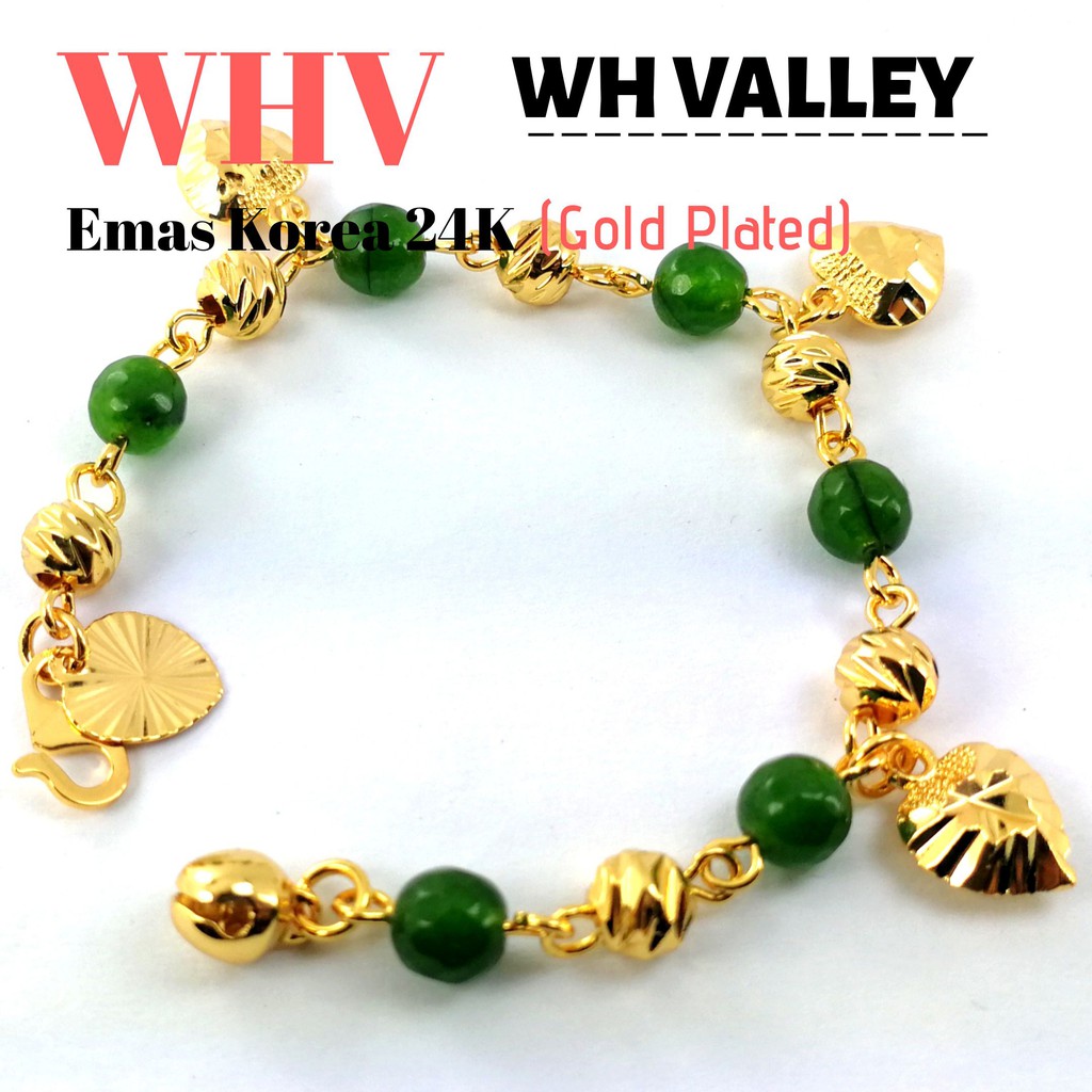 Rantai Tangan Budak Emas Korea 24K (Bracelet Gold Plated) | Shopee Malaysia