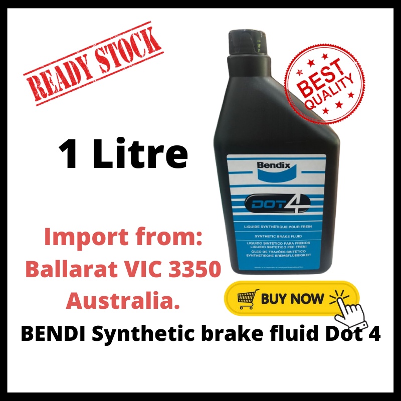 BENDIX Minyak Brek Kereta Brake Fuild Dot 4 1 Litre Bottle Brake oil ...
