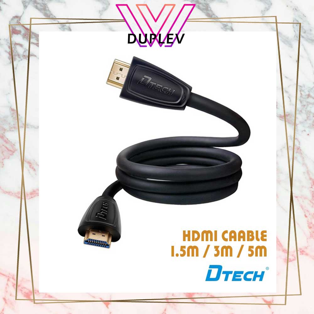 DTECH HDMI Cable 1.5M/3M/5M - Pure/Full Copper Support 3D/ 720P, 1080I ...