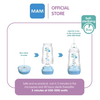 MAM Easy Start Colours of Nature Anti Colic Bottle, Self Sterilizing Baby Bottle | Shopee Malaysia