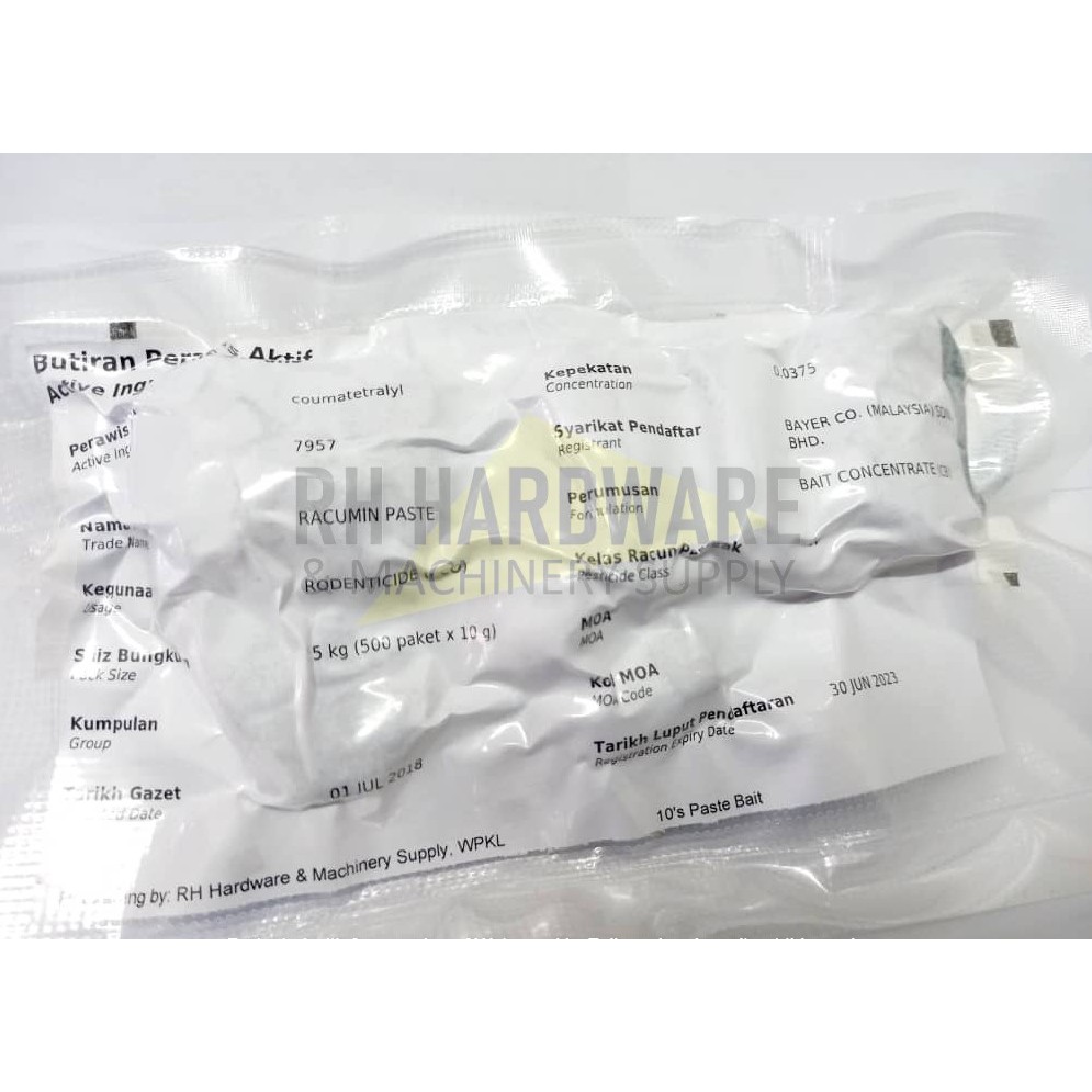 [Ready Stock] Bayer Racumin Paste Rodenticide (Loose Pack) | Shopee ...