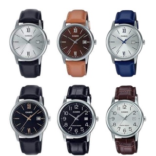 Casio MTP-V002L / LTP-V002L Analog Date Functioning Leather | Shopee ...