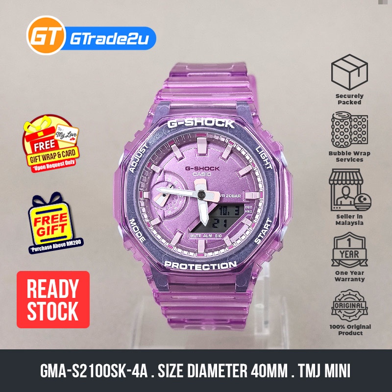 Original G Shock Mini Women Ladies GMA-S2100SK-4A Analog Digital TMJ ...