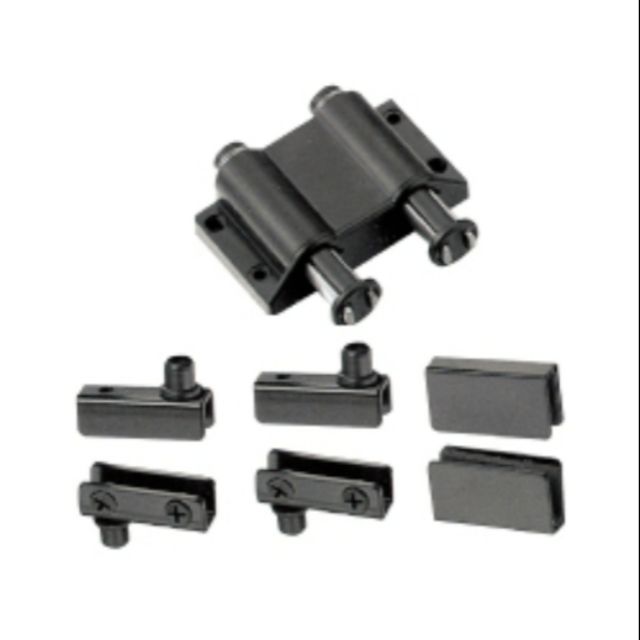 Cabinet Double Black Hi-Fi Glass Door Magnetic Pivot hinge Set | Shopee ...