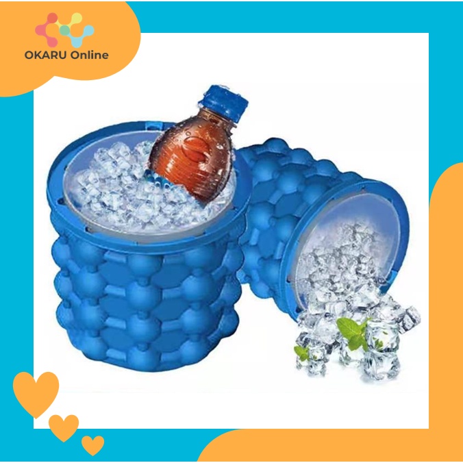 Magic Ice Cube Maker Silicone Rubber Tray Molds Saving Ice Bucket Bekas ...