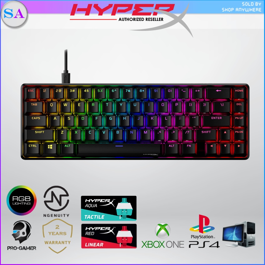 HyperX Alloy Origins 65 Percent Mechanical Wired Gaming Keyboard ...
