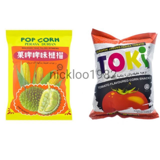 Ta Lian TOKI tomato and durian flavours corn snacks 70g | Shopee Malaysia