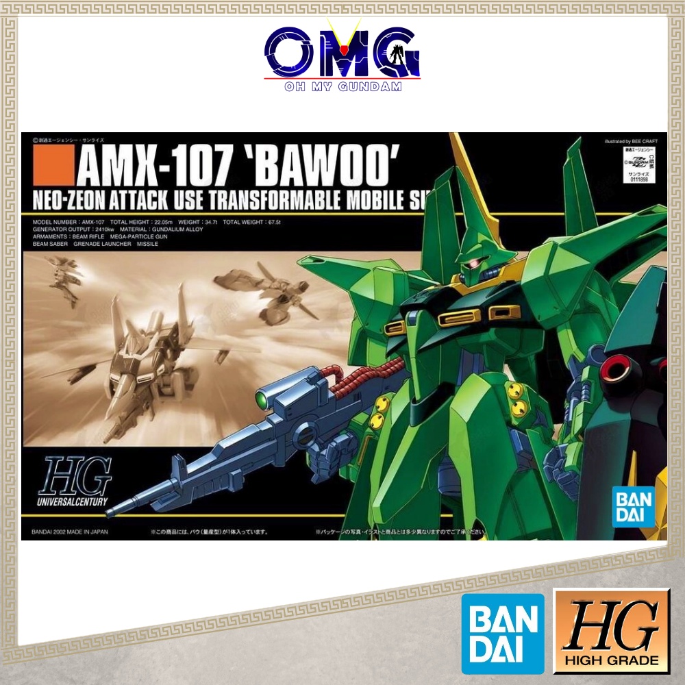 Bandai HGUC AMX-107 Bawoo (Mass Production) 55727 HG Universal Century ...