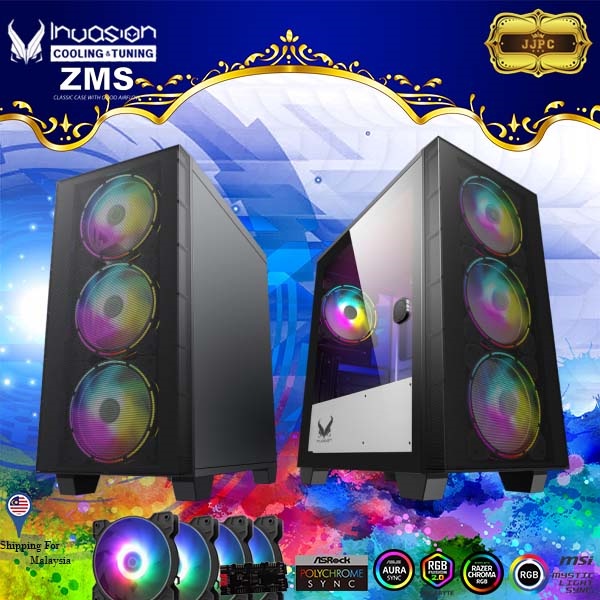 Invasion ZM-S ZMS M-ATX Mini-Tower Steel Mesh Front Panel Casing with ...