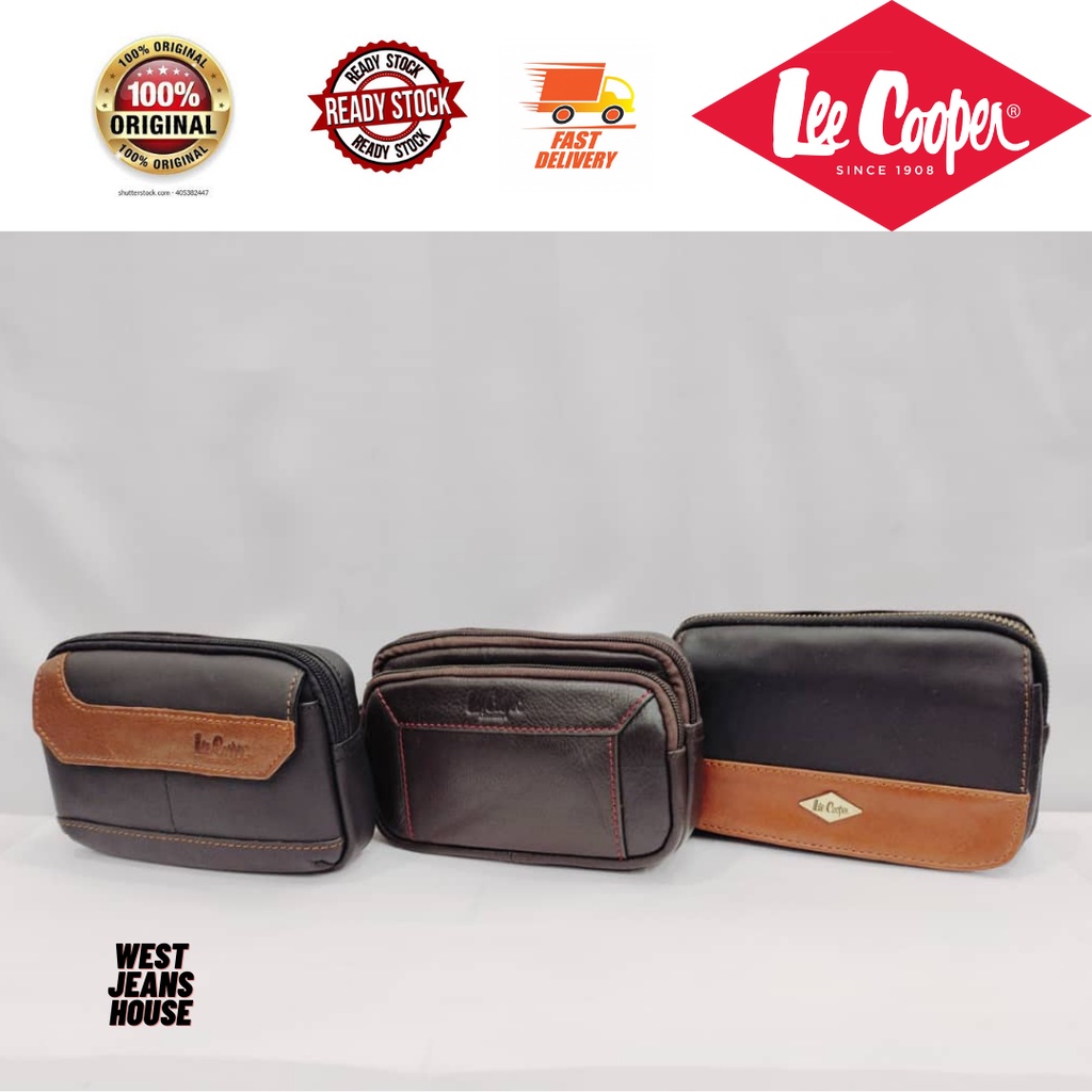 [ ORIGINAL ] Lee Cooper Men's Genuine Leather Belt Pouch Bag (2in1 ...