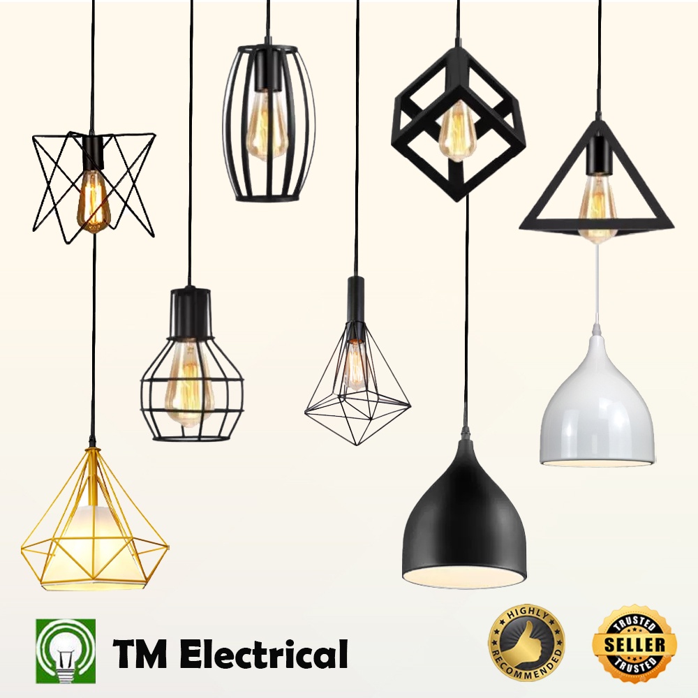 [ FREE LED BULB ] DECORATIVE CEILING LAMP E27 HOLDER LAMPU SILING/LAMPU ...