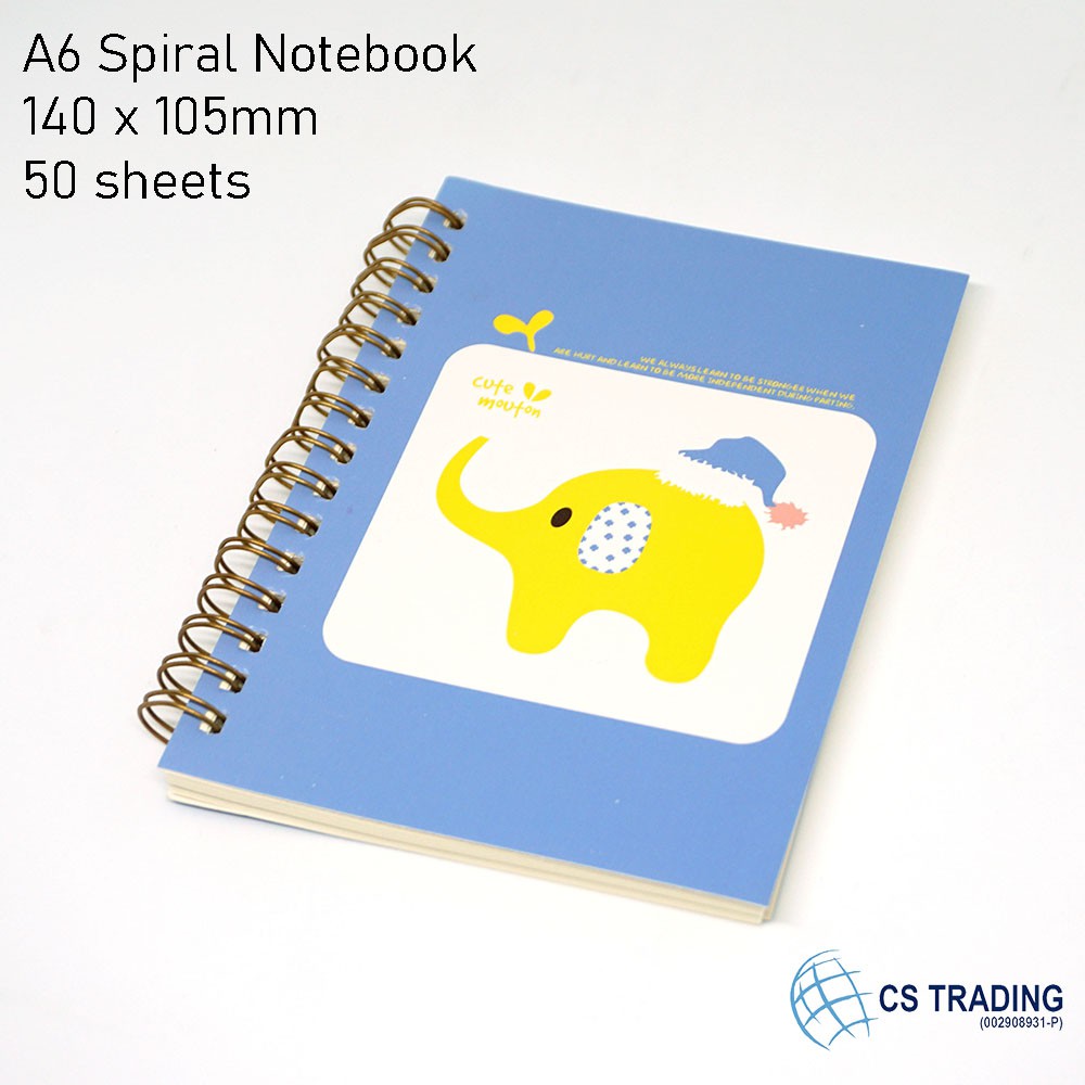 2 x A6 Elephant Spiral Notebook / Note Book / Notepad | Shopee Malaysia