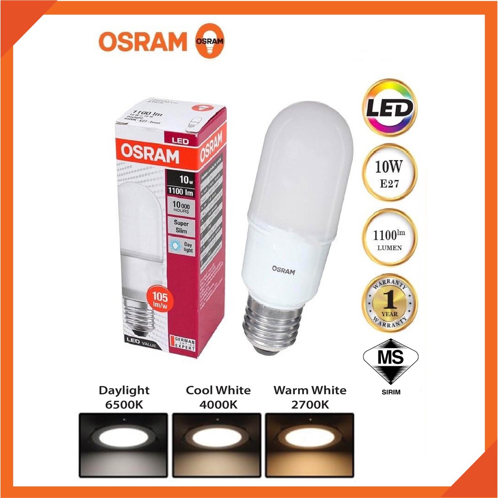 Osram LED Stick 10W E27 2700K, 4000K & 6500K | Shopee Malaysia