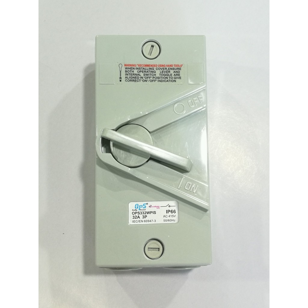 OPS 32AMP 3 Pole Weather Protected Switch Isolator (Eccellente Italia ...
