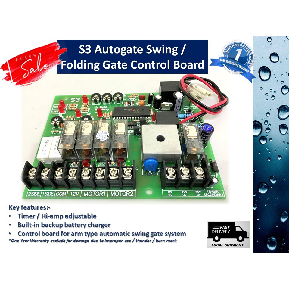 S3 Autogate Swing / Folding Gate Control Board PCB Panel | Shopee Malaysia