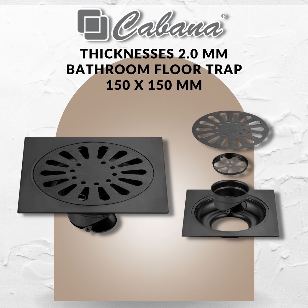 CABANA Floor Trap Bathroom 15x15 Stainless Steel 304 Material Kitchen ...