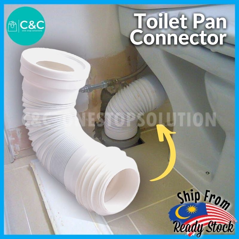 *Ready Stock* Offset Toilet Flexible Adjust PVC Offset Pan Connector ...
