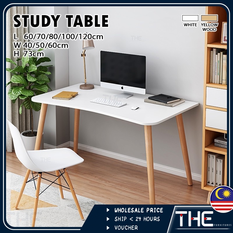 THE Home Study Table Nordic Modern MDF Board Study Table Working Table ...
