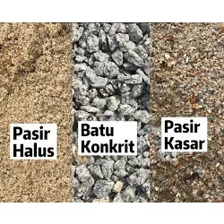 Fine Sand/Coarse Sand/Concrete Stone/Stone 3/4" /Pasir Halus/Batu ...