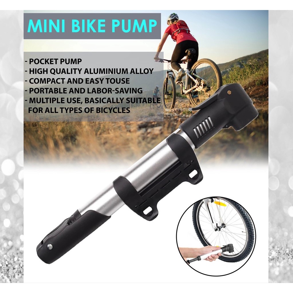 Aluminum Alloy Mini Bike Pump Portable Bicycle High Pressure Hand Pump ...