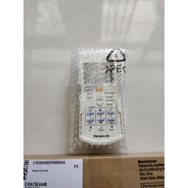 Original Panasonic Aircond Remote Control/Air Conditioner Remote ...