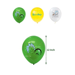 Jom Party Rick and Morty Happy Birthday Banner Latex Balloon Party ...