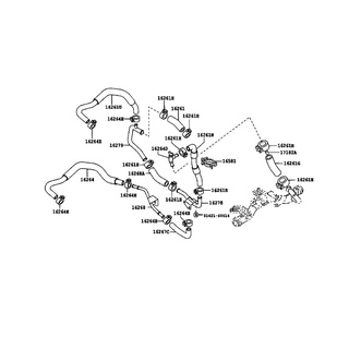 (Original) >> Avanza (2004-) Water Hose Set F601 F602 Genuine Toyota ...