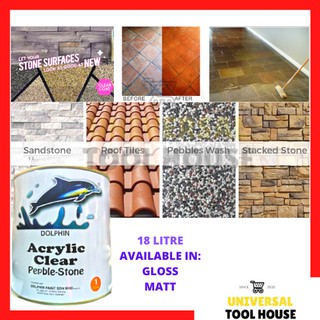 18L DOLPHIN Acrylic Paint For Pebble Stone | Clear Coat | Gloss | Matt ...