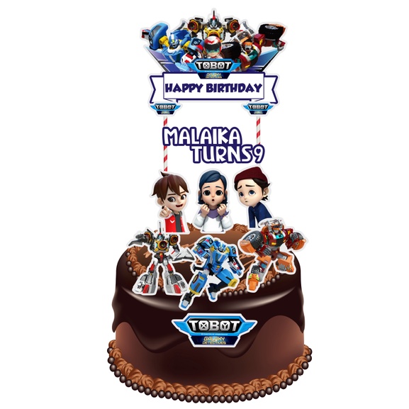 Tobot Galaxy Detective Cake Topper Shopee Malaysia