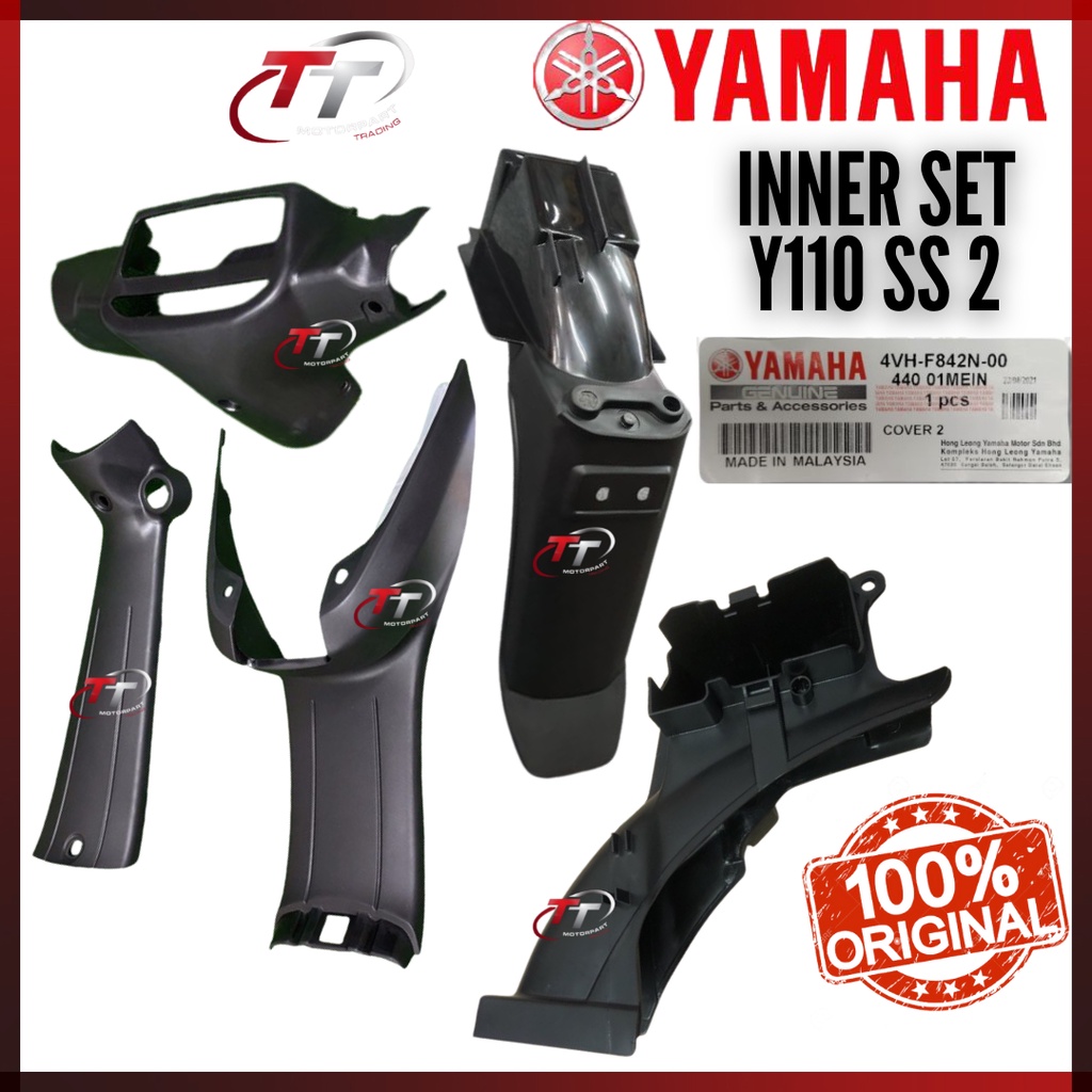 100% ORIGINAL YAMAHA Y110 SS2 Y110SS 2 SS INNER SET COVER HITAM BODY ...