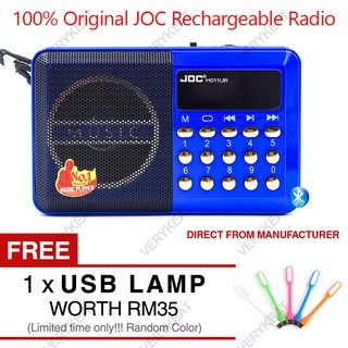 100% Original JOC Rechargeable Radio USB Digital Music Player MP3 FM ...