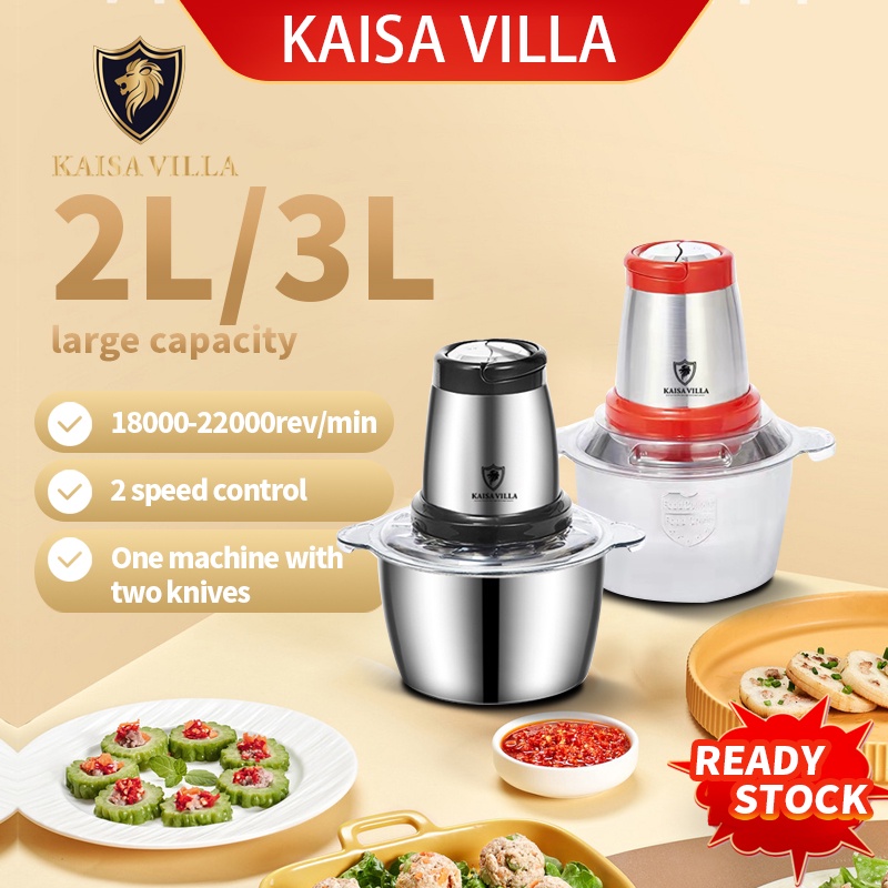 Kaisa Villa meat grinder electric 2L 3L chopper meat grinder blender food processor meat grinder ...