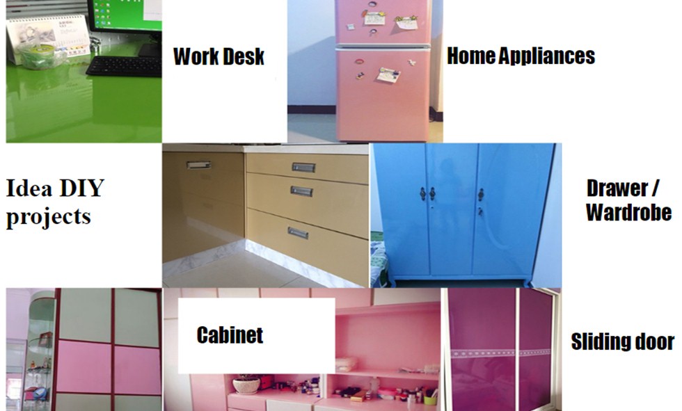 60cm x min. 2m Metallic Colour Wallpaper / Furniture Sticker 橱柜翻新贴纸 ...