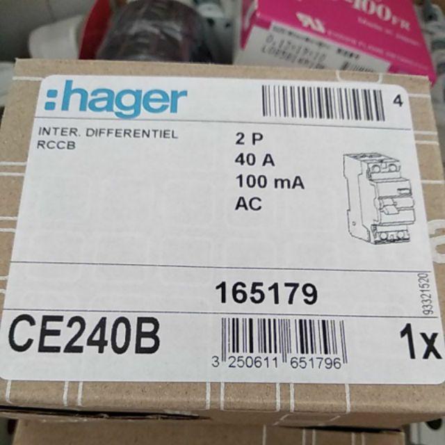 HAGER CE240B 40A 2 POLE 100mA ELCB RCCB 100% ORIGINAL | Shopee Malaysia