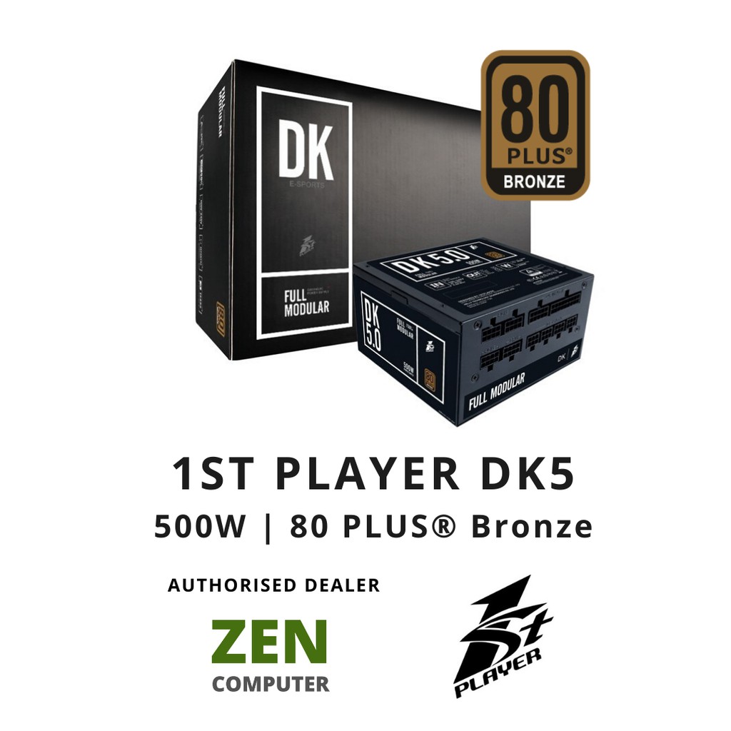 # 1ST PLAYER™️ DK5 500W | 80 PLUS® Bronze Certified PSU # | Shopee Malaysia