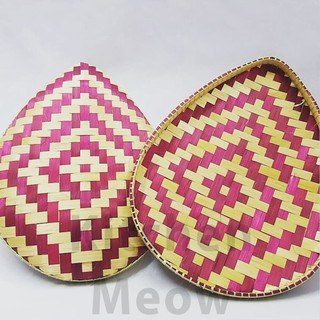 Mini Nyiru Anyaman Tampi Buluh bercorak Woven Rattan Handmade Anyaman ...