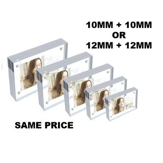 Premium Clear Acrylic Photo Frame Magnetic Photo Holder Desktop Photo ...