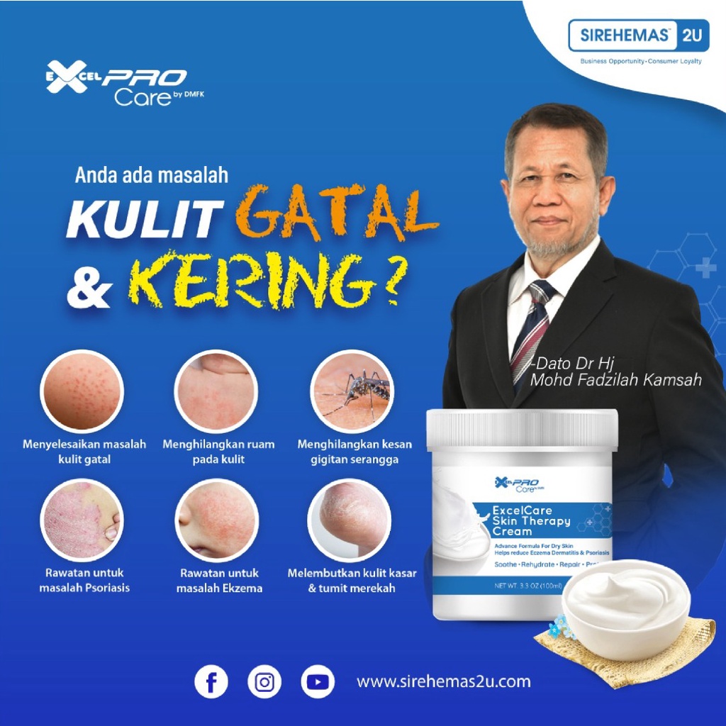 [ Dr Fadzilah Mohd Kamsah ] Ekzema Cream Krim Kulit Gatal Kurap Panau ...