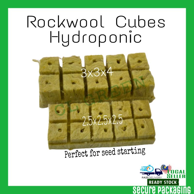 10pcs Rockwool Cube/Seed Germination/Seedling Cube/Kiub Semai Benih ...