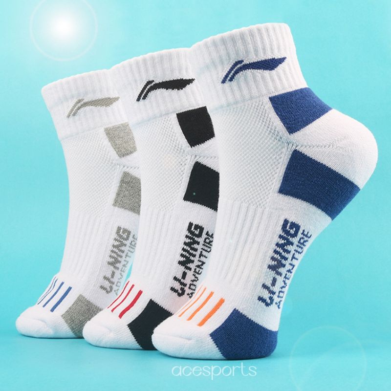 LINING Thick Badminton Socks Long Sports Exercise socks unisex men ...
