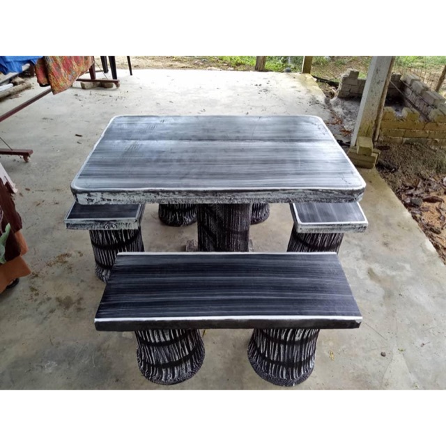 SET MEJA BATU TAMAN SEATER 6 | Shopee Malaysia