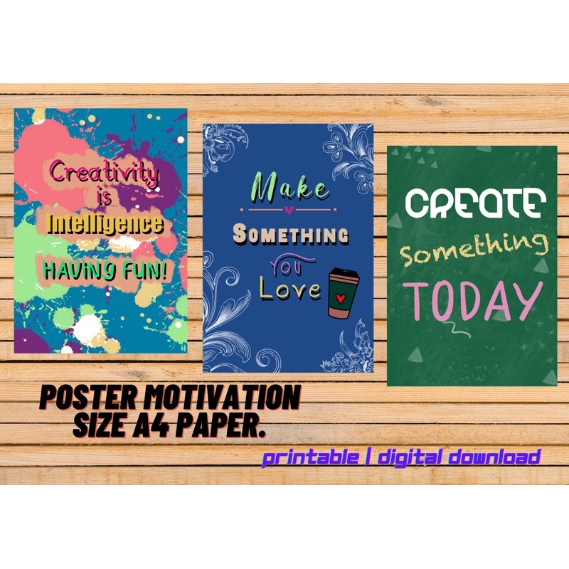 POSTER MOTIVATION DIGITAL / PRINTABLE | Shopee Malaysia